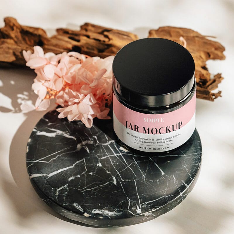 Free Dark Amber Jar Mockup PSD » CSS Author