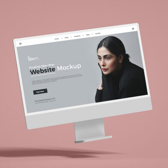 Free Floating New IMac Website Mockup PSD » CSS Author