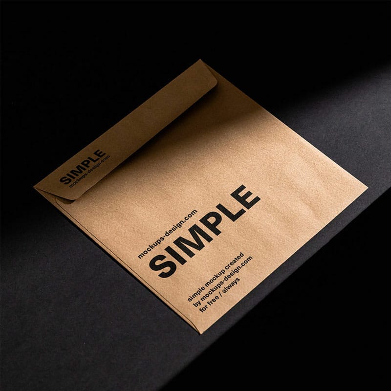 Free Kraft Paper Envelope Mockup PSD » CSS Author
