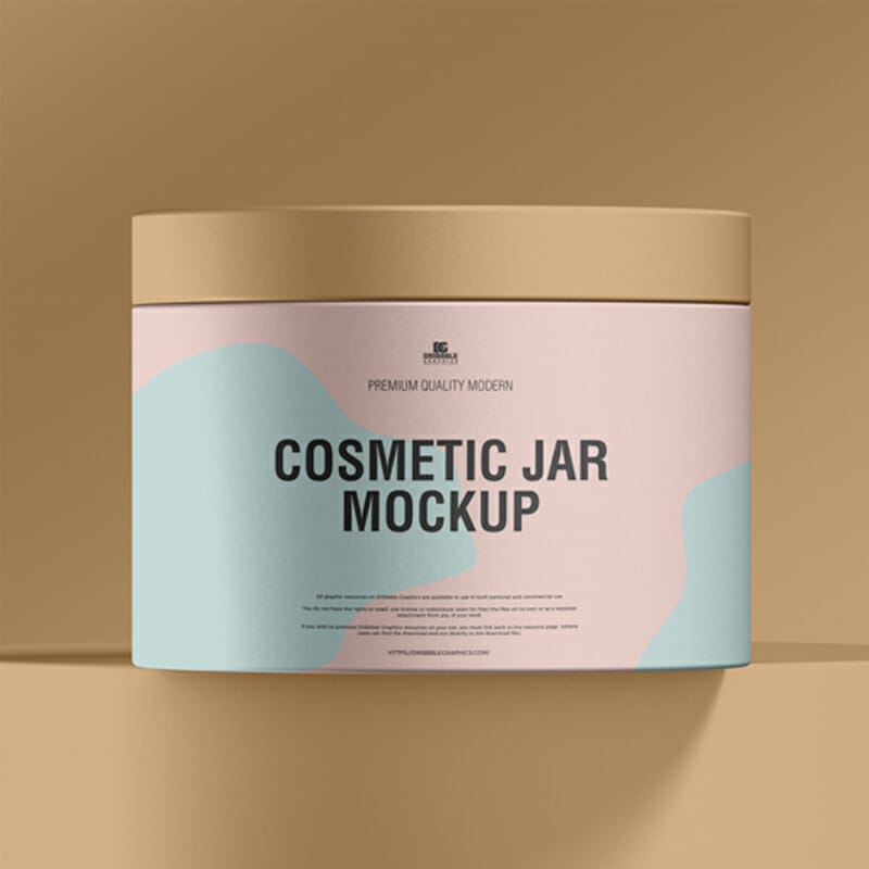 Free Modern Cosmetic Jar Mockup Psd Css Author