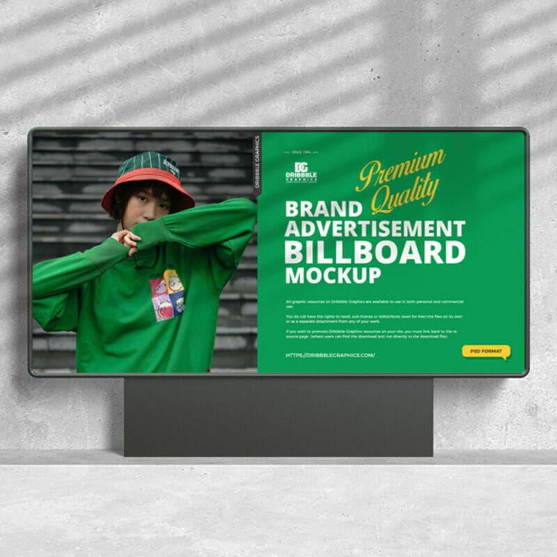 Free Premium Brand Advertisement Billboard Mockup PSD » CSS Author