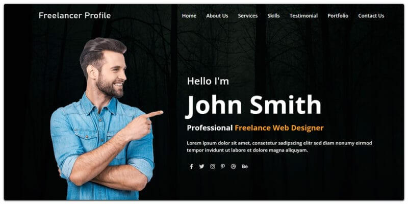 Free Bootstrap Portfolio Templates » CSS Author