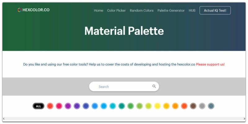 Tools For Generating Material Design Color Palettes » CSS Author