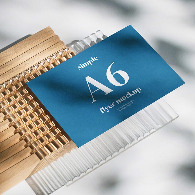 Free Bright A6 Flyer Mockup PSD » CSS Author