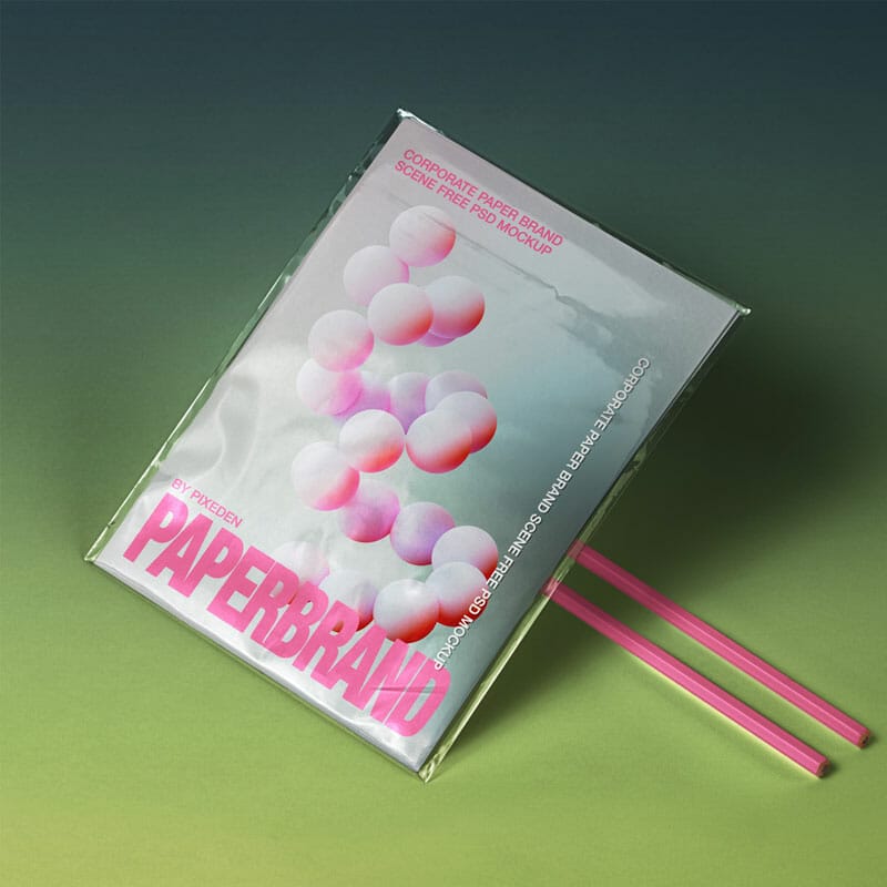 Free Corporate Paper PSD Branding Mockup Scene » CSS Author