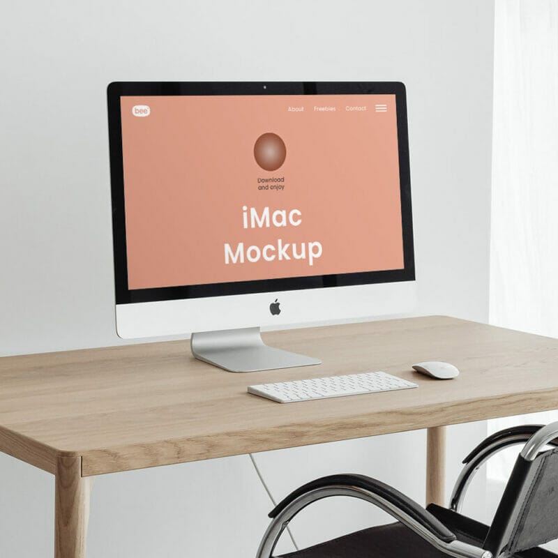 Free Home Office IMac Mockup PSD » CSS Author