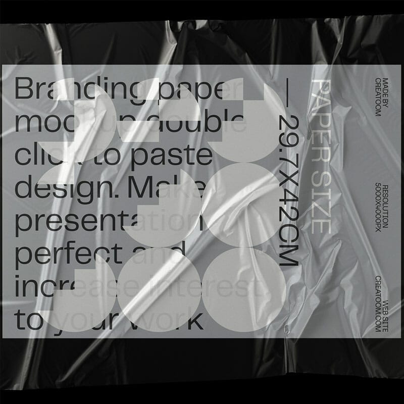 Free Plastic Wrinkled Reflections On Paper Mockup Top View PSD » CSS Author