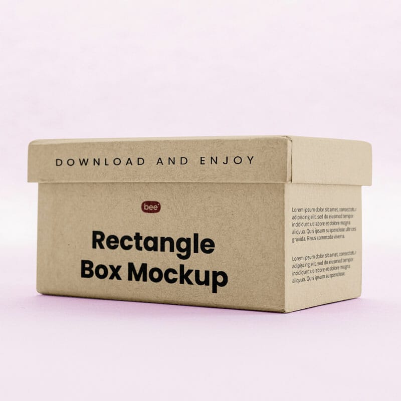 Free Rectangle Paper Box Mockup PSD » CSS Author