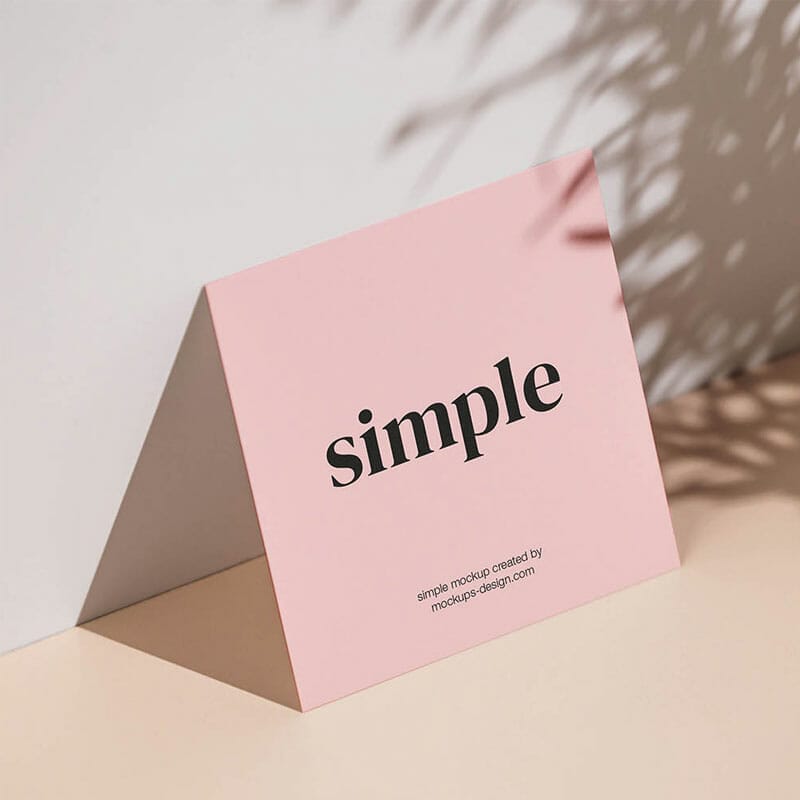 Free Simple Square Flyer Mockup PSD » CSS Author