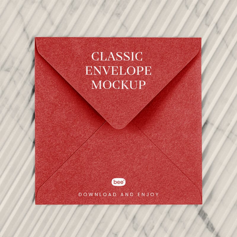Free Square Envelope Mockup PSD » CSS Author