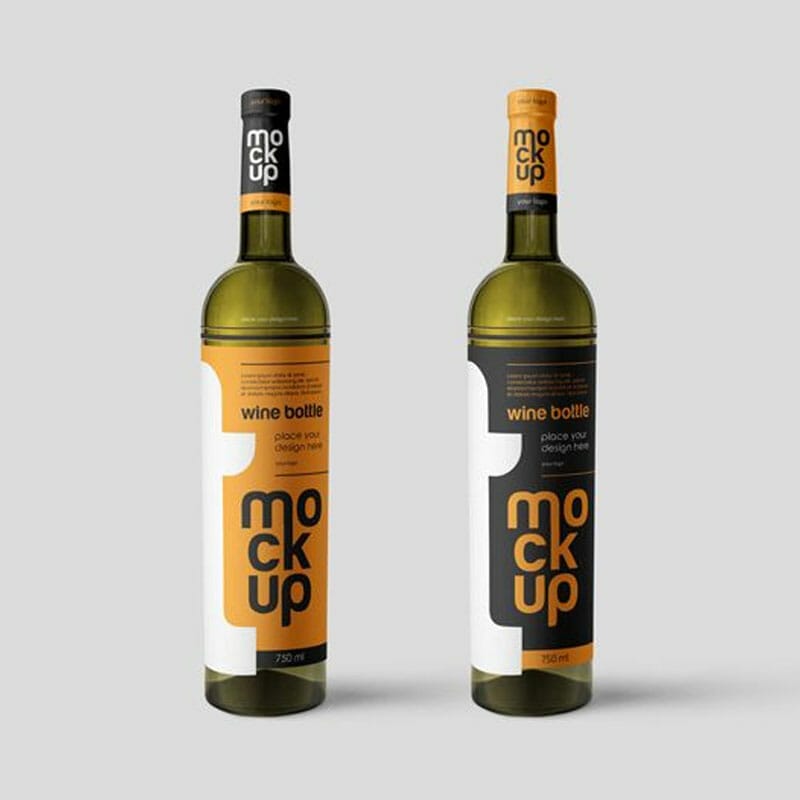 Free Wine Bottle Mockup PSD » CSS Author