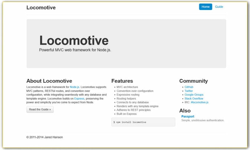 100+ Best Node.js Frameworks » CSS Author