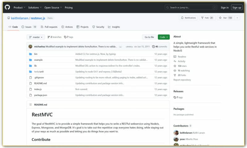 100+ Best Node.js Frameworks » CSS Author