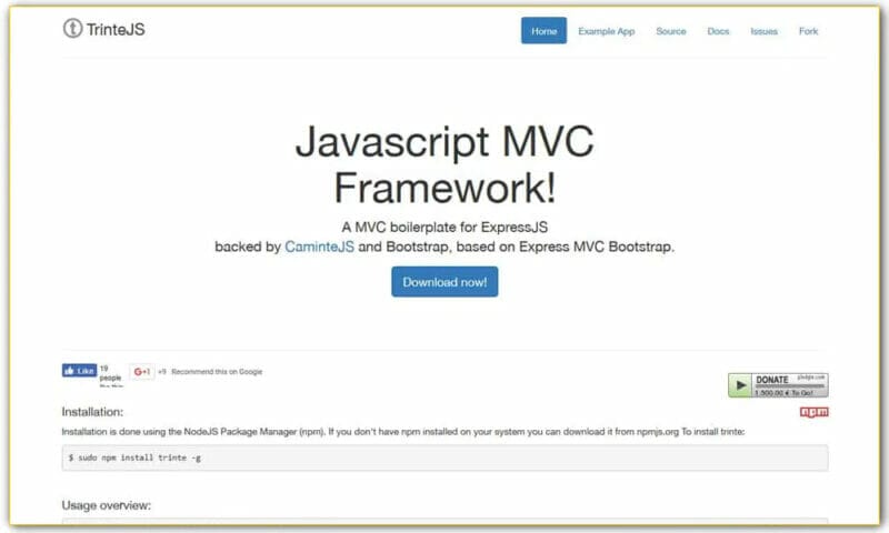 100+ Best Node.js Frameworks » CSS Author
