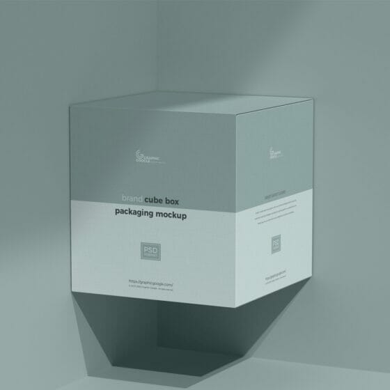 Brand Cube Box Packaging Mockup » CSS Author