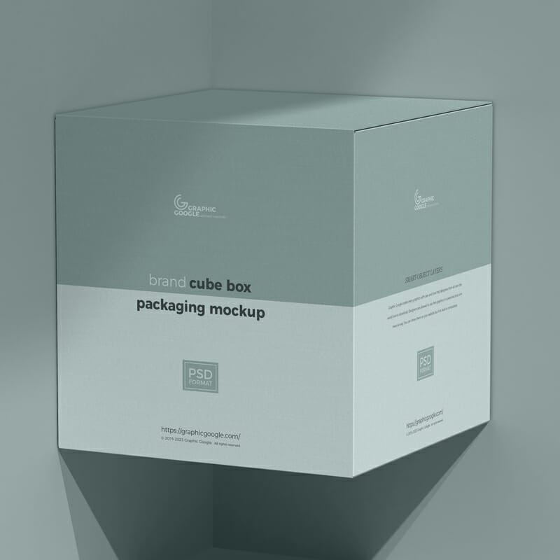 Brand Cube Box Packaging Mockup » CSS Author