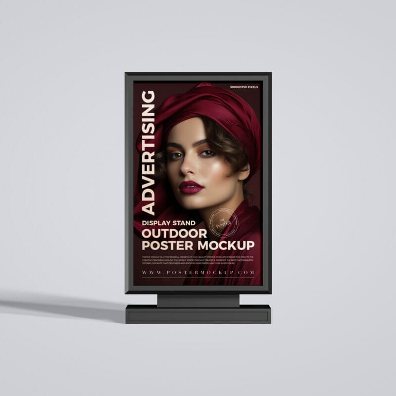 Display Stand Outdoor Advertising Poster Mockup PSD » CSS Author