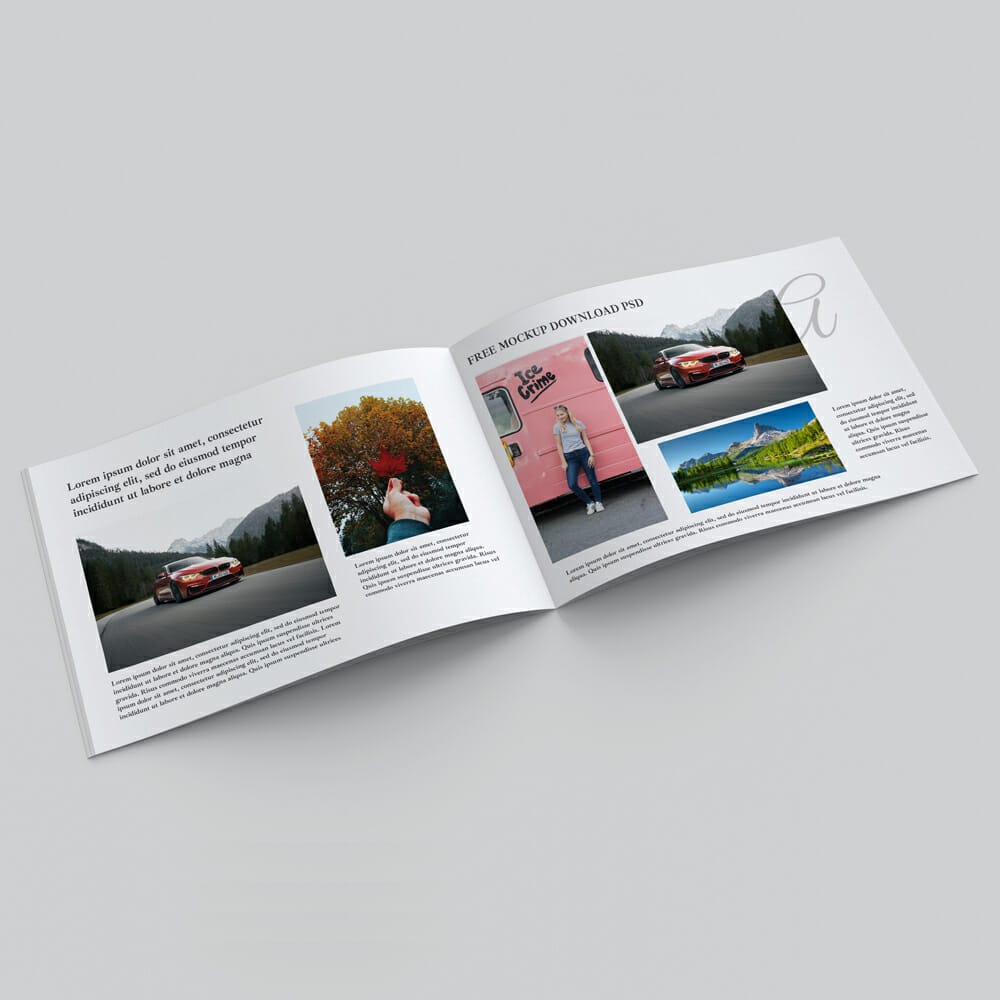 Free Landscape Magazine Mockup Templates PSD Free Landscape Magazine Mockup Templates PSD