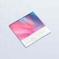 Free Square Wall Calendar Mockup PSD