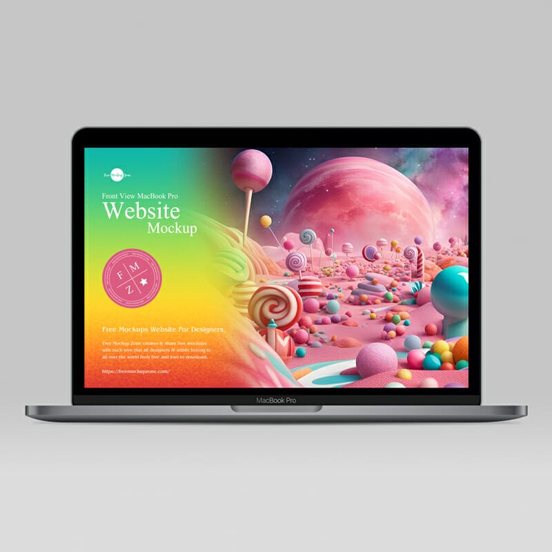 Front View MacBook Pro Website Mockup » CSS Author