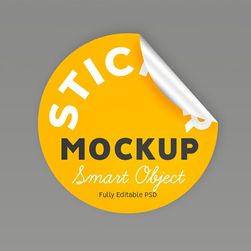 Free Realistic Stickers Mockup PSD » CSS Author