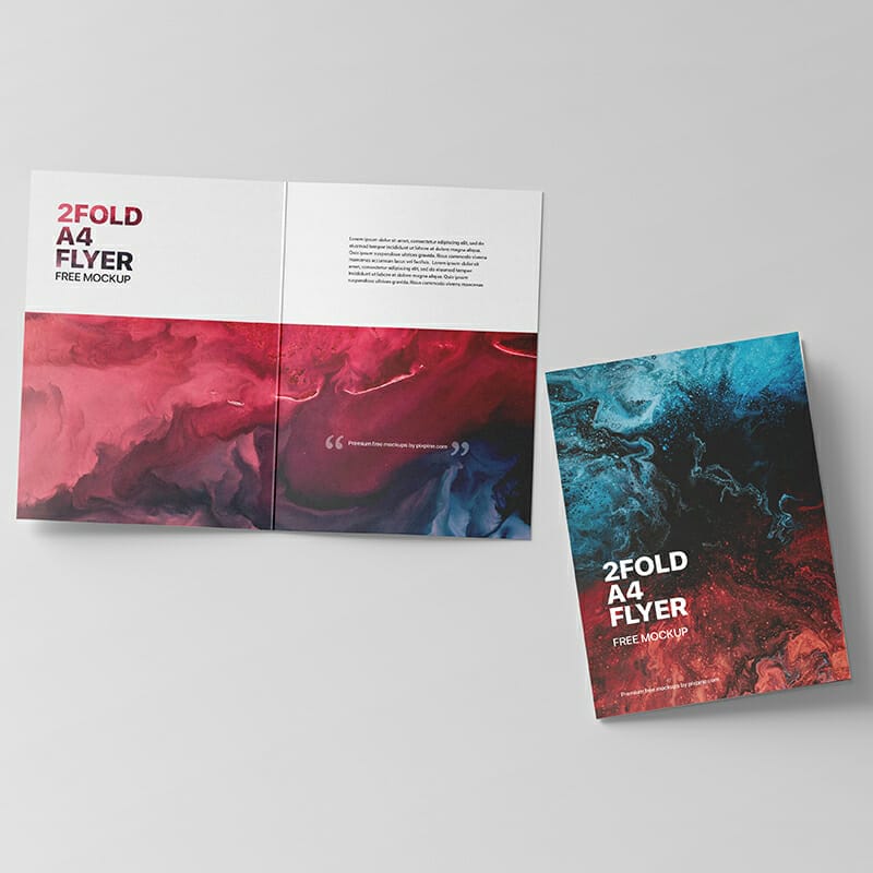 Two Fold A4 Flyer Mockup » CSS Author