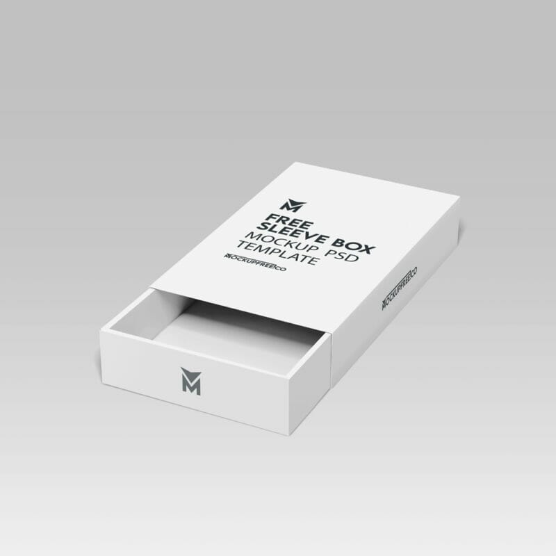Free Sleeve Box Mockup Template PSD