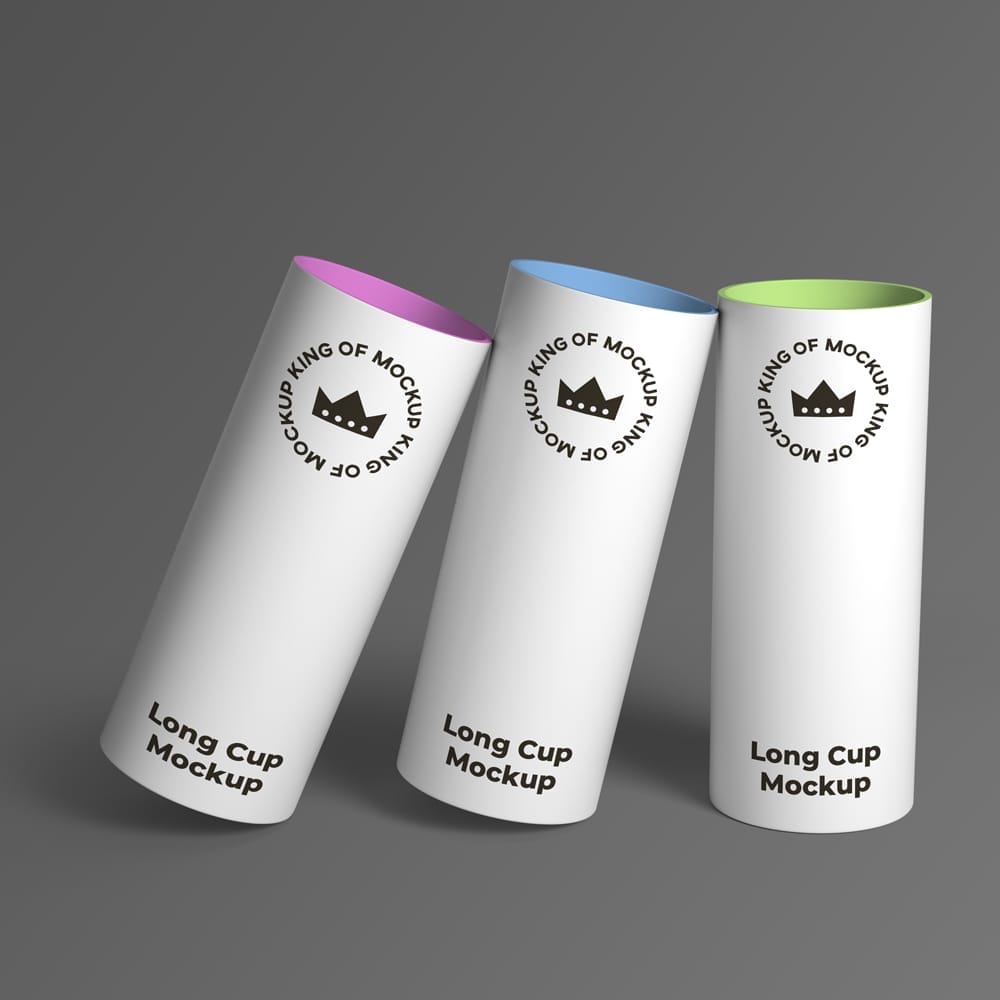Large Plastic Cup Mockup PSD