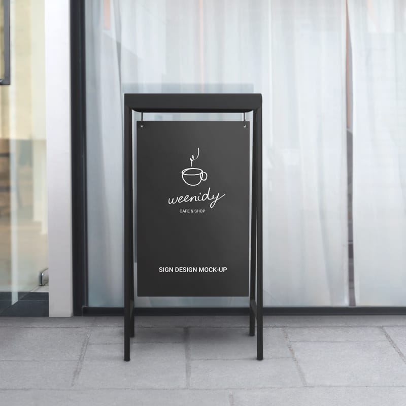 Free Modern Signboard Mockup PSD
