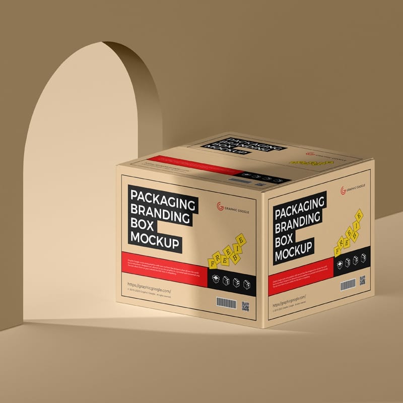 Packaging Branding Box Mockup PSD