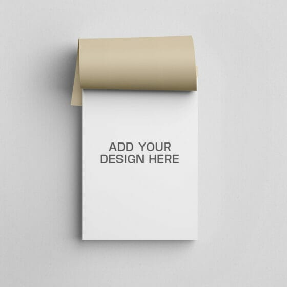 Realistic Notepad Mockup PSD