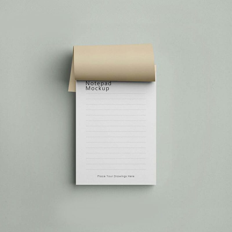 Realistic Notepad Mockup PSD