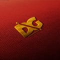 Realistic Red Paper Gold Logo Mockup PSD