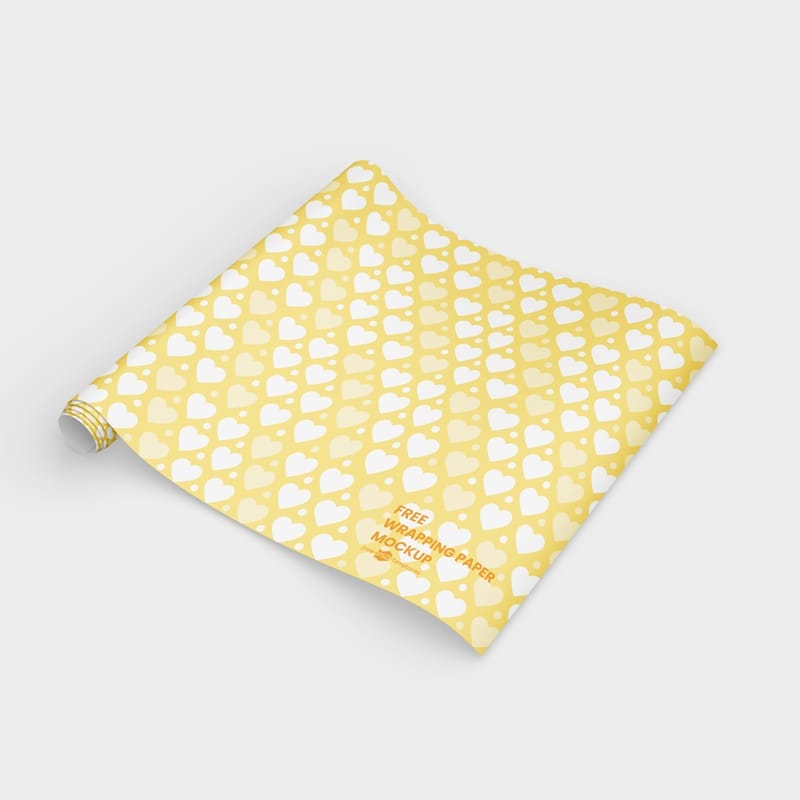 Free Realistic Wrapping Paper Mockup PSD
