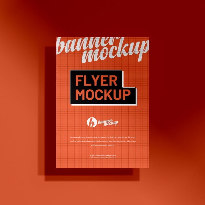 Free Shadow A4 Flyer Mockup PSD