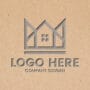 Brown Texture Debossed Logo Mockup PSD