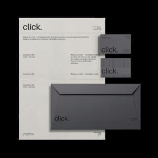Click Brand Identity Mockup PSD
