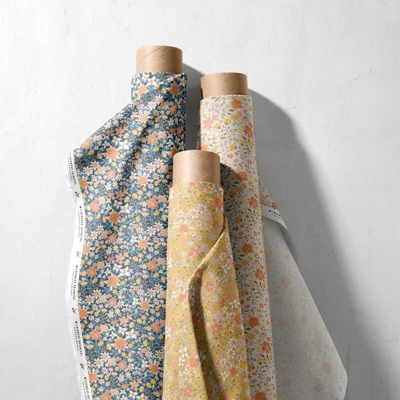 Free Customizable Fabric Rolls Mockup PSD