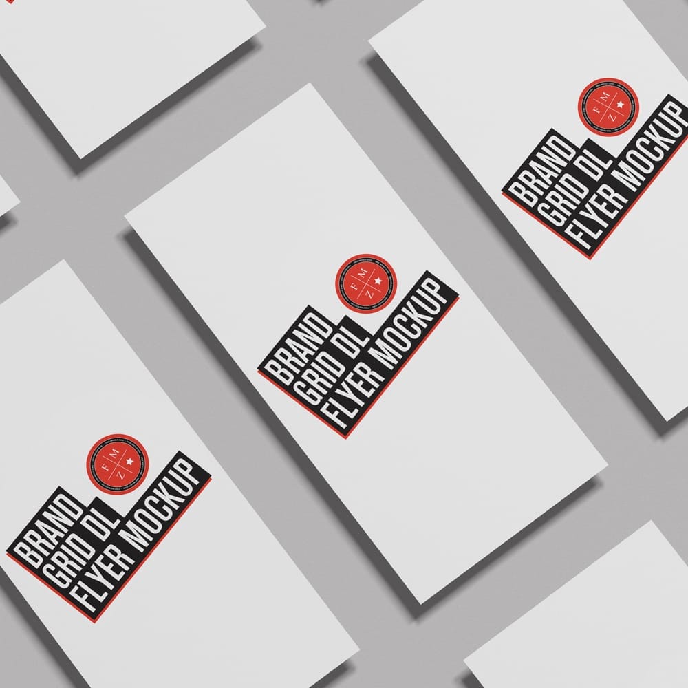 Free Brand Grid Dl Flyer Mockup PSD