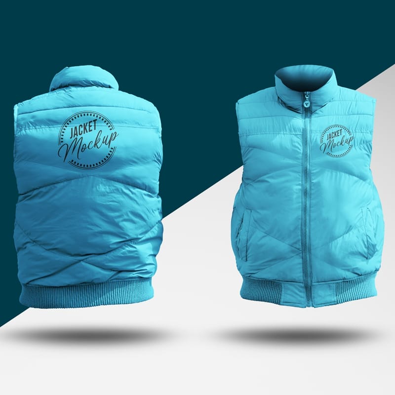 Front And Back Jacket Mockup PSD