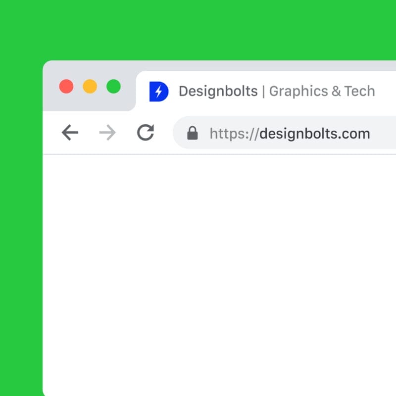 Google Chrome Favicon Logo Mockup PSD