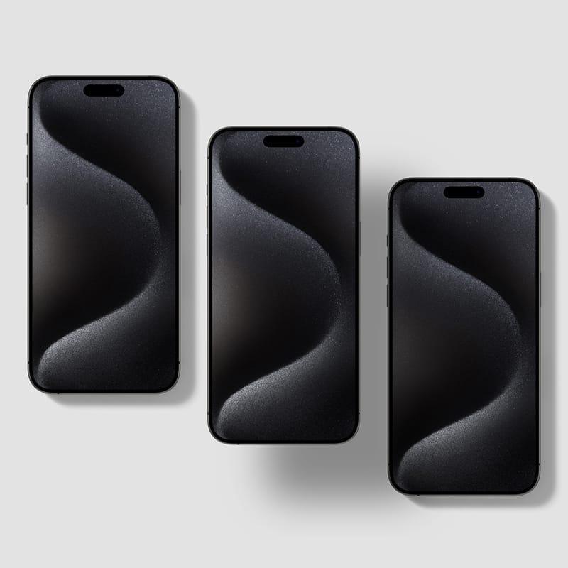 Iphone 15 Pro On White Background Top View