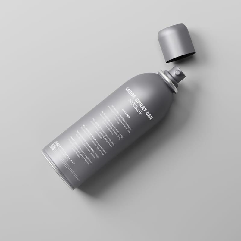Free Large Cosmetic Spray Can Mockups PSD