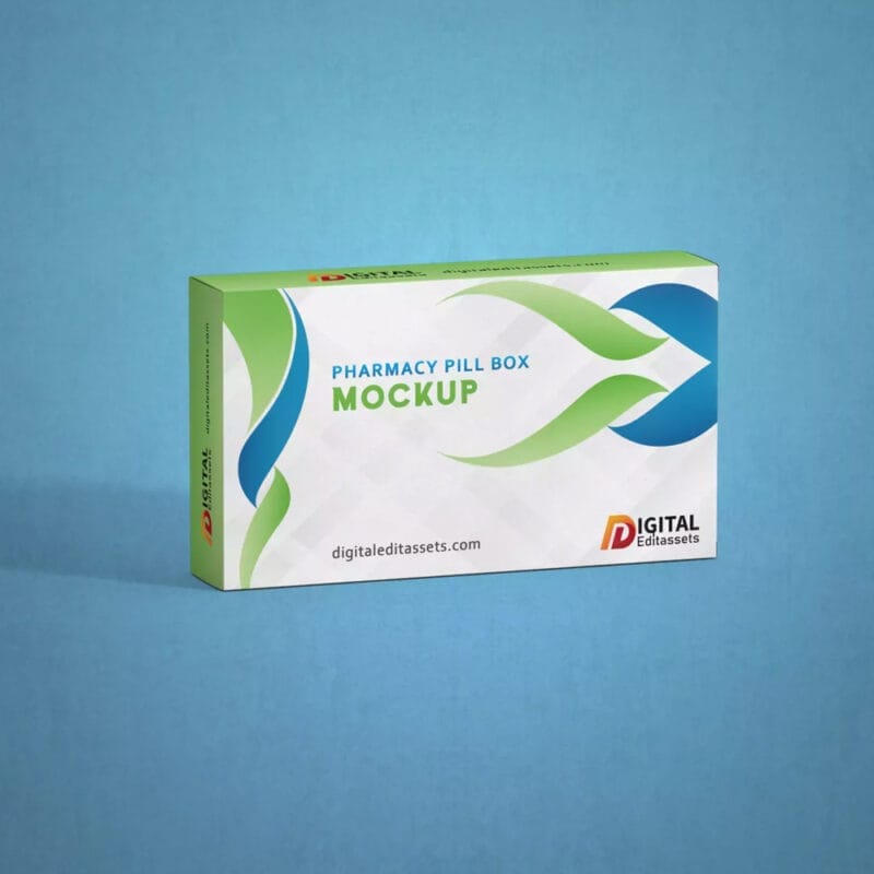 Pharmacy Pill Box Mockup PSD