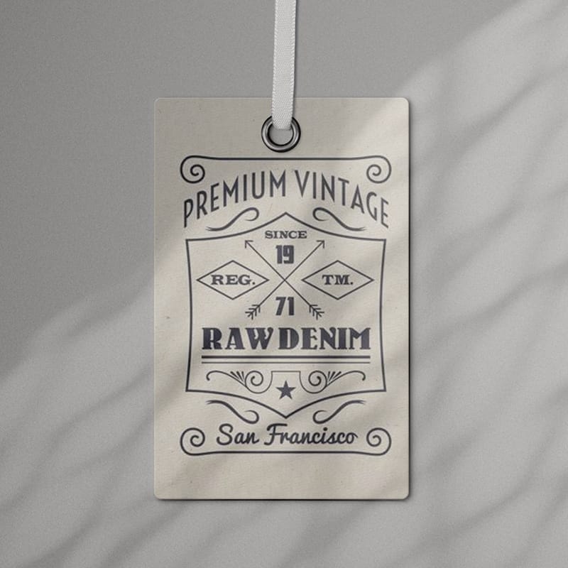 Free Apparel Tag Logo Mockup PSD