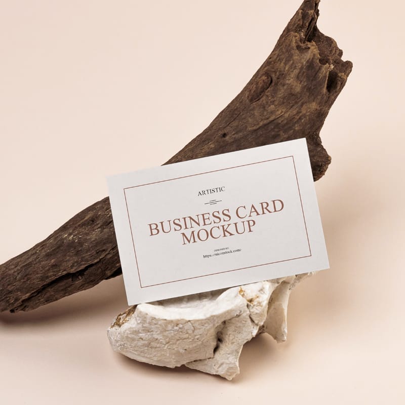 Free Artistic Business Card Mockup PSD