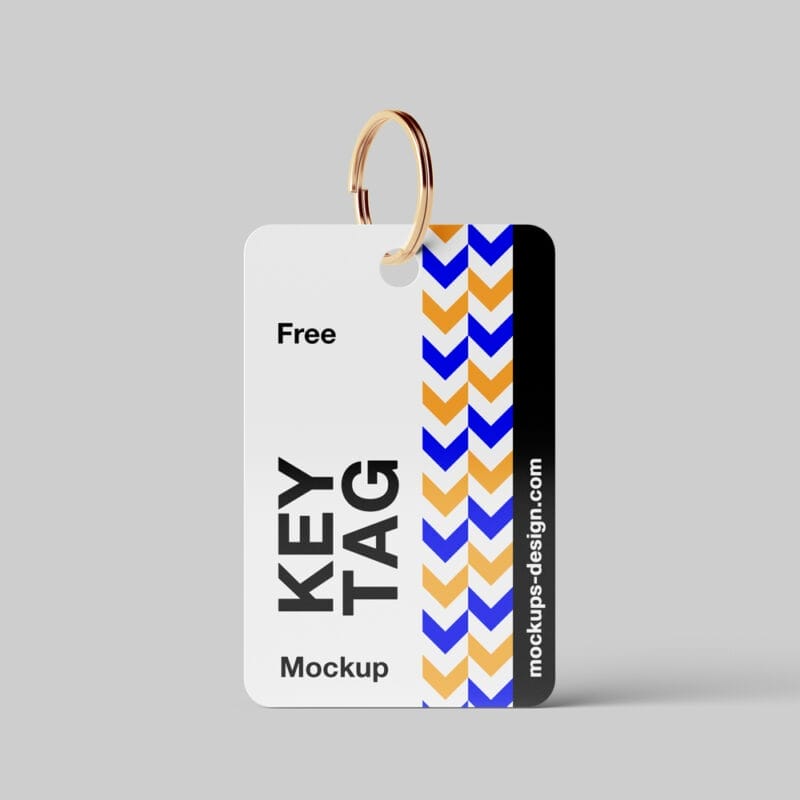Free Key Tag Mockup Template PSD
