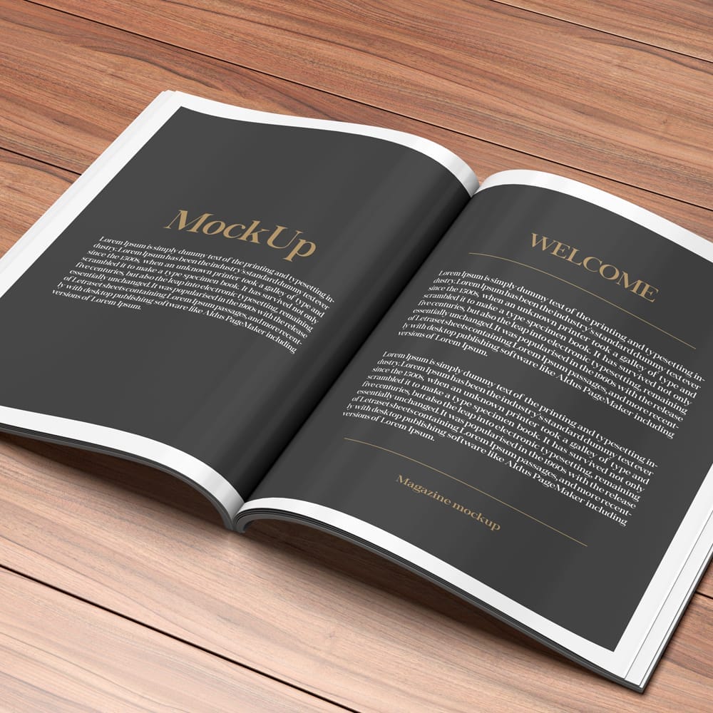 Free Magazine Mockup Template PSD
