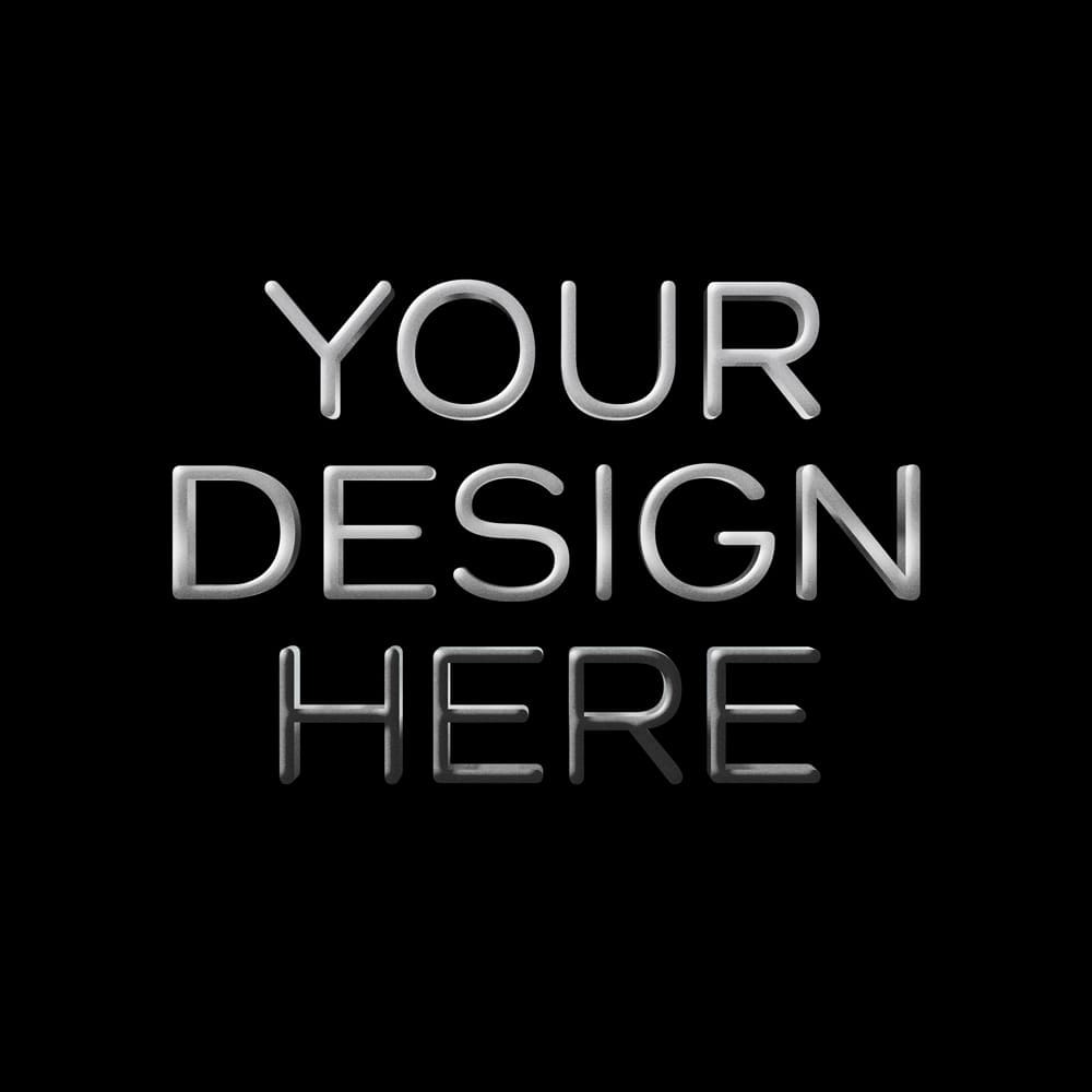 Free Metallic Reflective Logo Mockup PSD