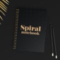 Free Spiral Notebook Mockup PSD